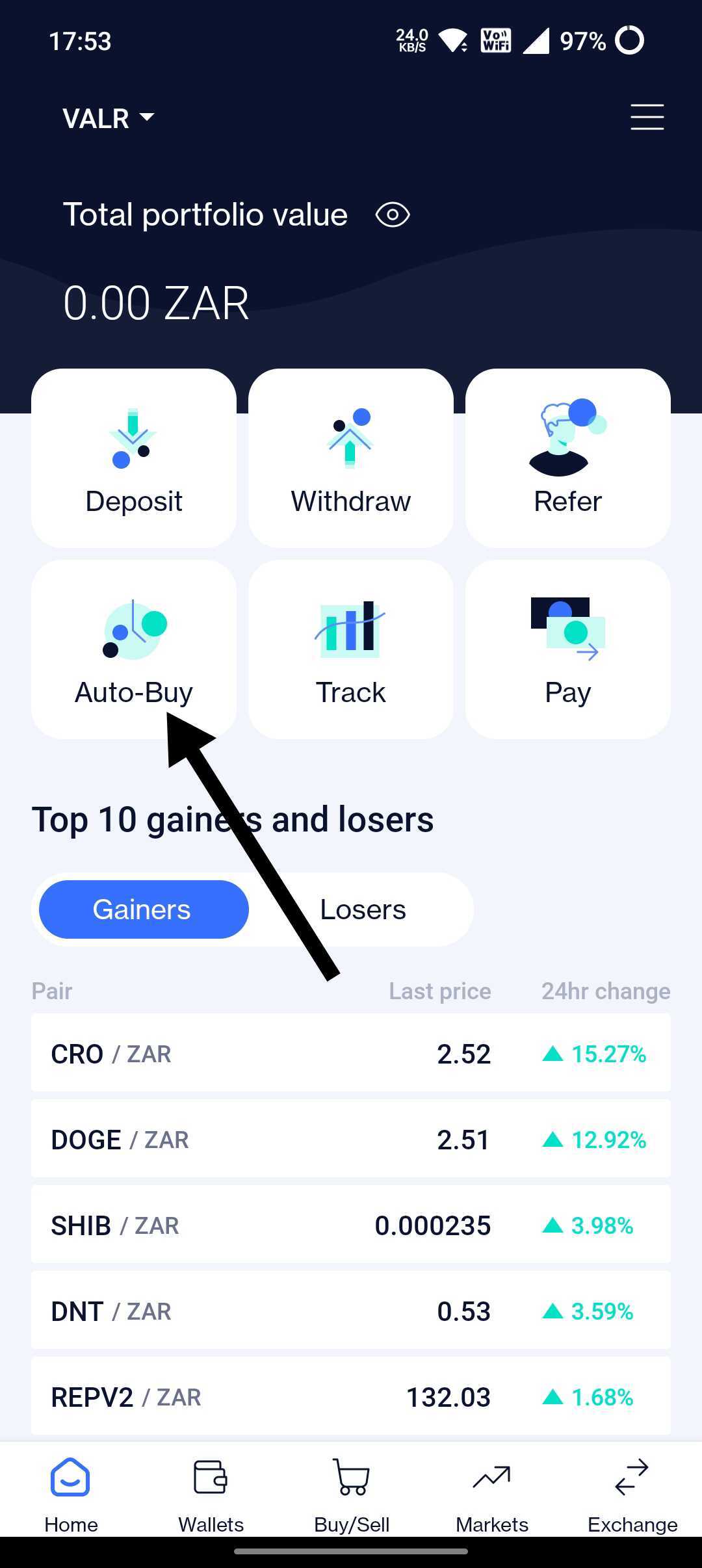 How do I enable Auto-Buy on my account? – VALR Help Center